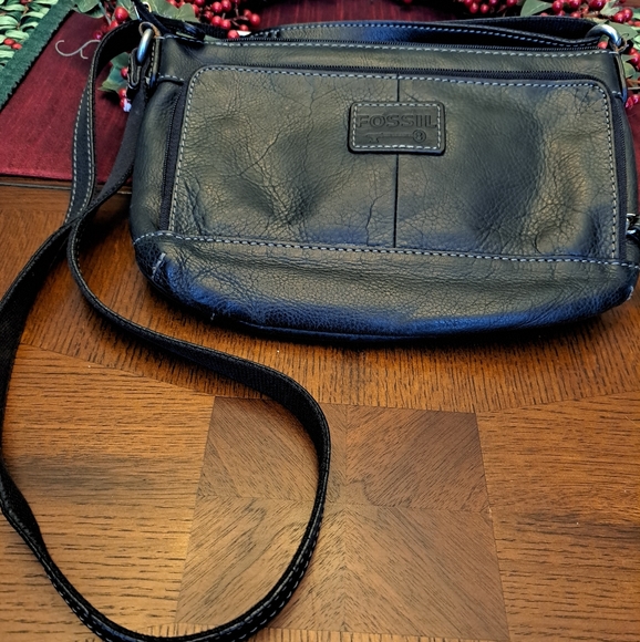 Fossil | Bags | Fossil Leather Crossbody Bag Black | Poshmark